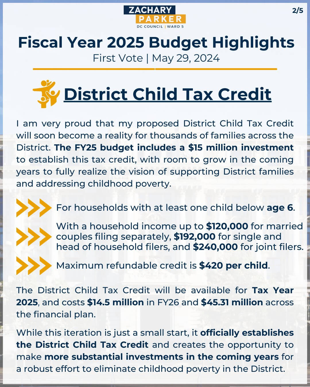 DCTC passes in the first Budget Vote! - Mother's Outreach Network